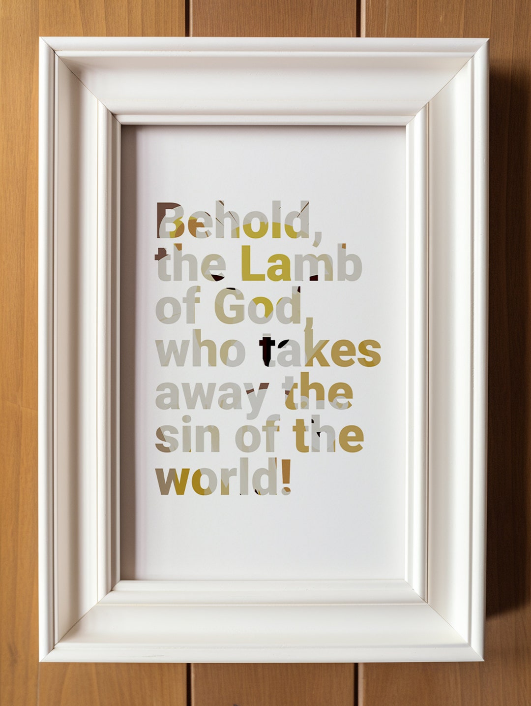 A Picture of the Words the Lamb of God Printable Copy - Etsy