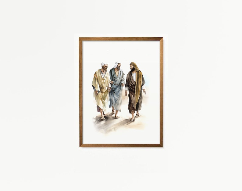 A Bright Picture of the Road to Emmaus | Printable Designs - Etsy