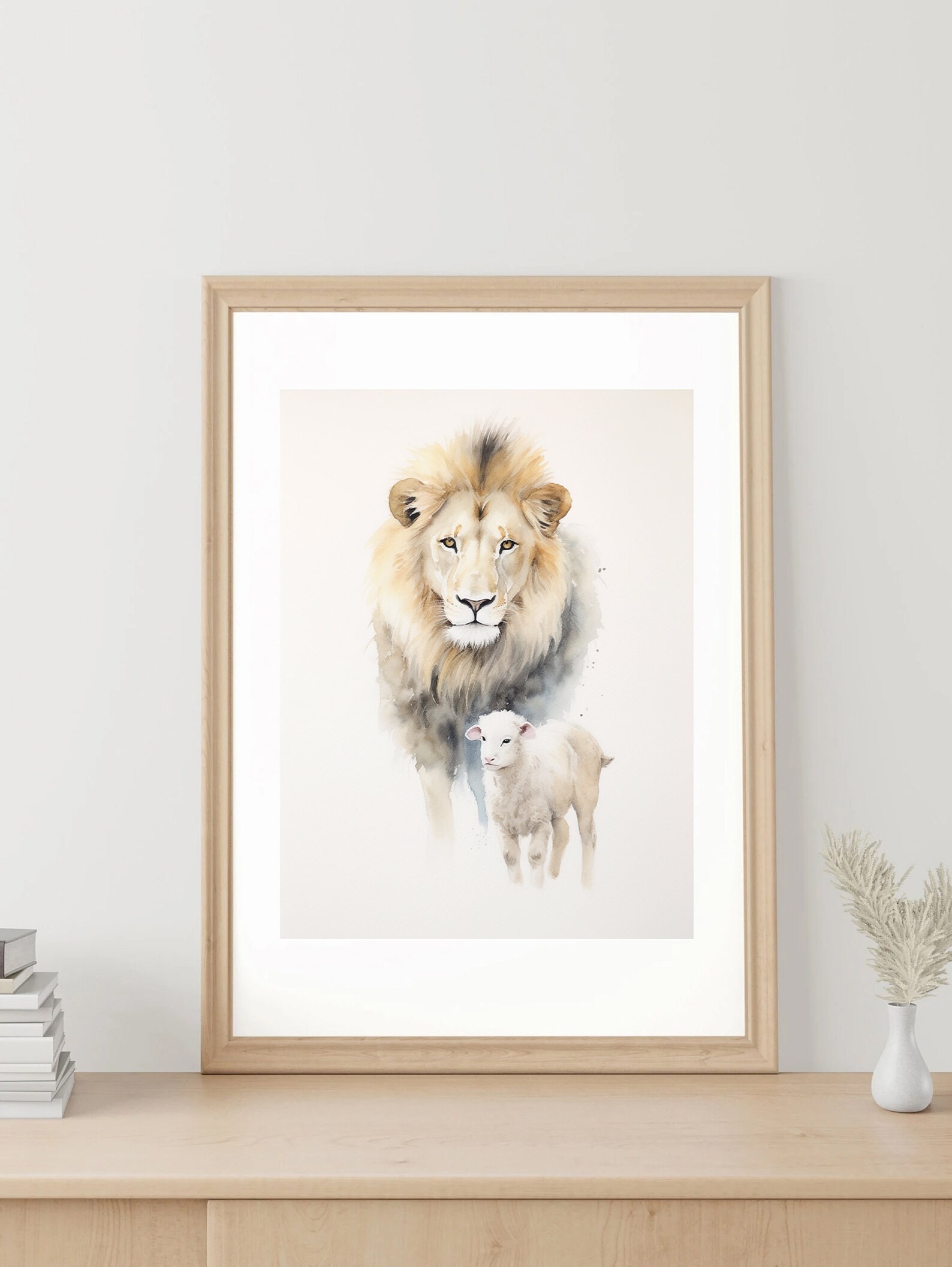 A Stunning Picture of a Lion and a Lamb | Printable Copy - Etsy