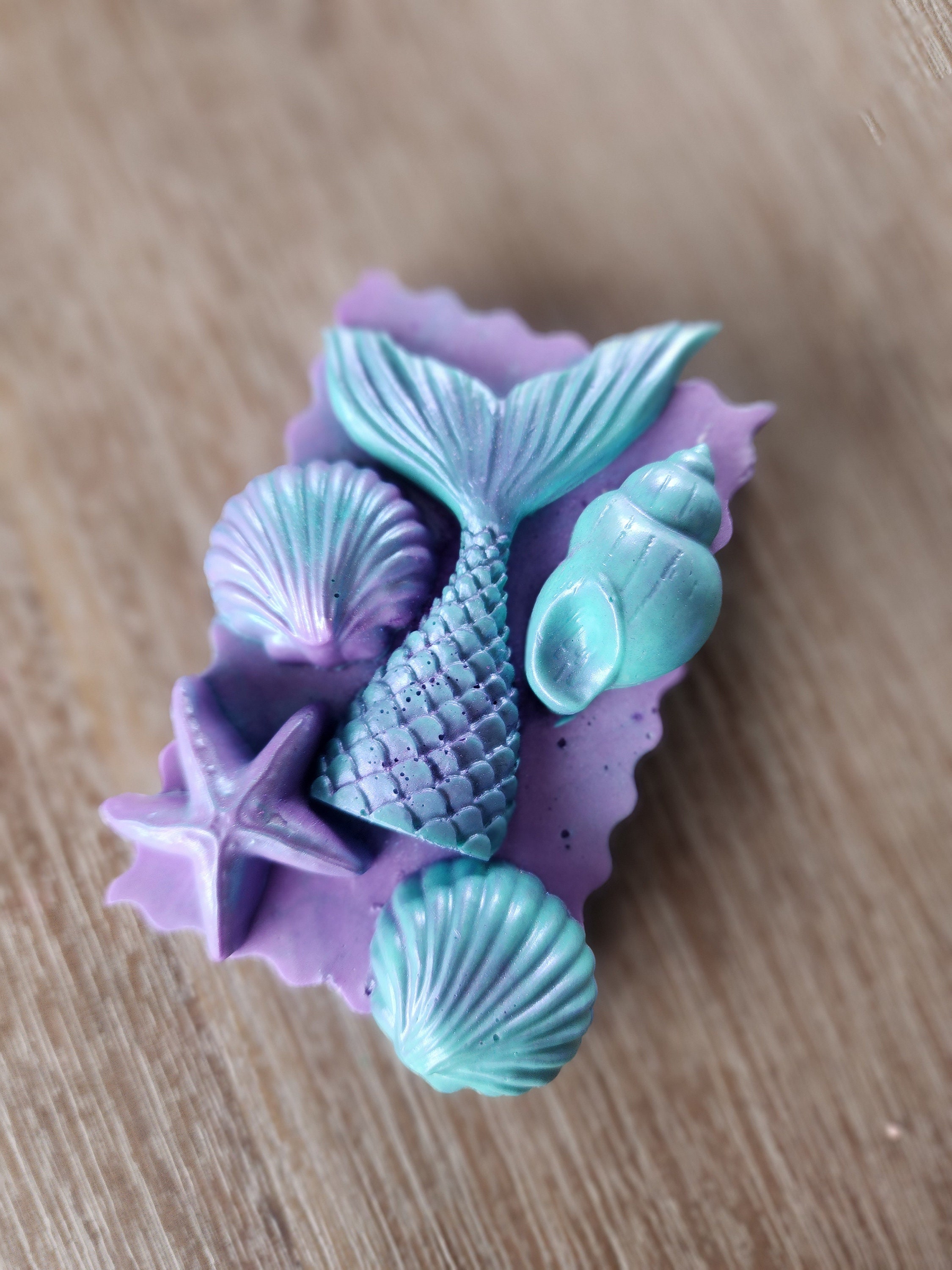 Lavender Mermaid Seashell Soap / Lavender Shea Butter Soap / - Etsy
