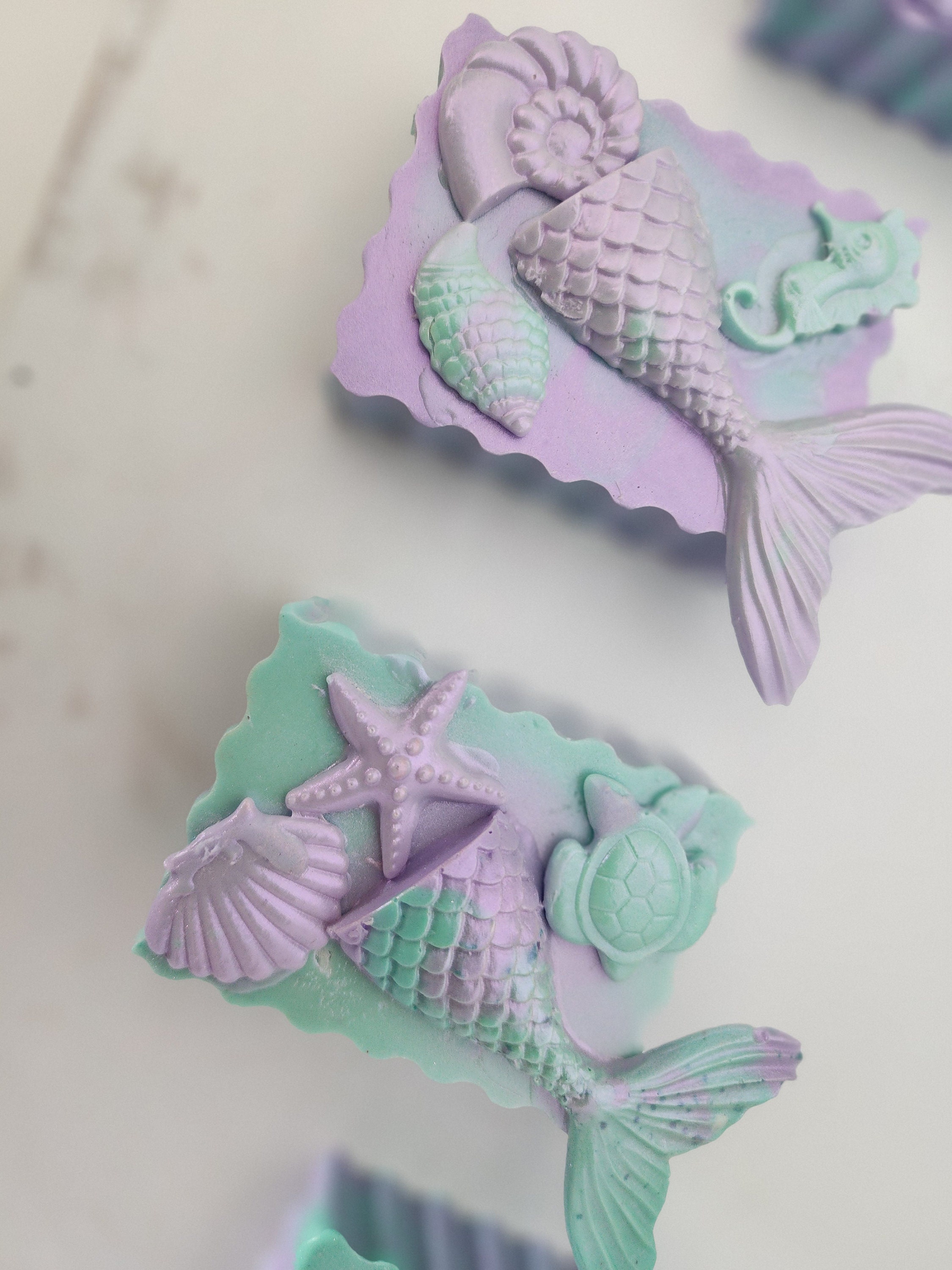 Lavender Mermaid Seashell Soap / Lavender Shea Butter Soap / - Etsy
