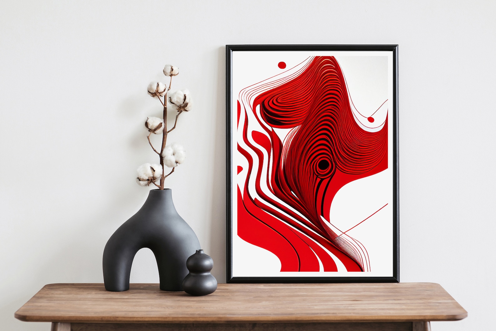 Abstract Art Print, Red Modern Wall Art, Digital Downloadable File - Etsy