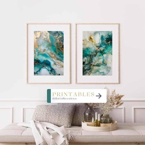 Aqua Art Print - Etsy