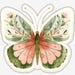 Green Floral Butterfly Sticker - Etsy