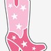 Pink Star Cowgirl Boot - Etsy