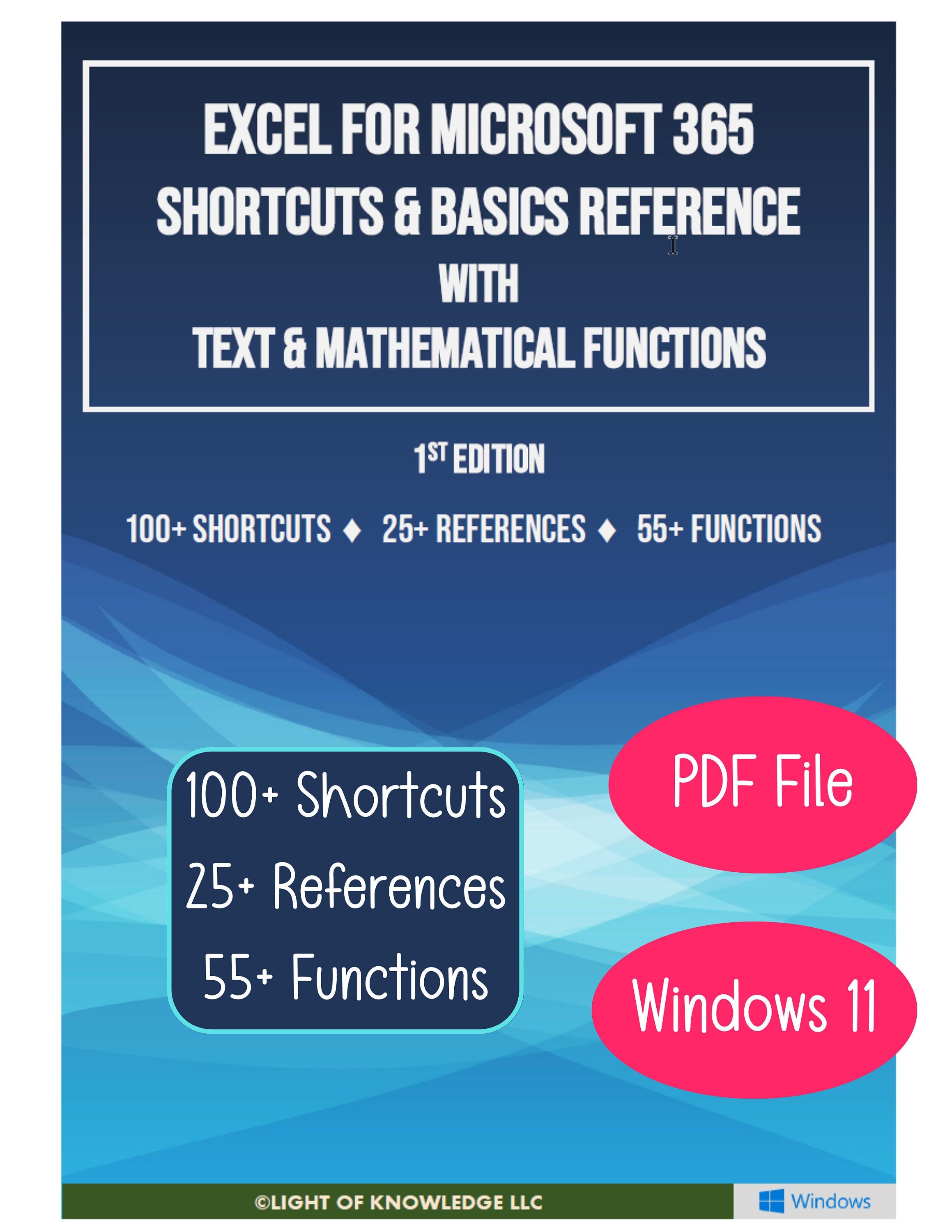 Excel For Microsoft 365 Shortcuts And Basics Reference With Text And Mathematical Functions