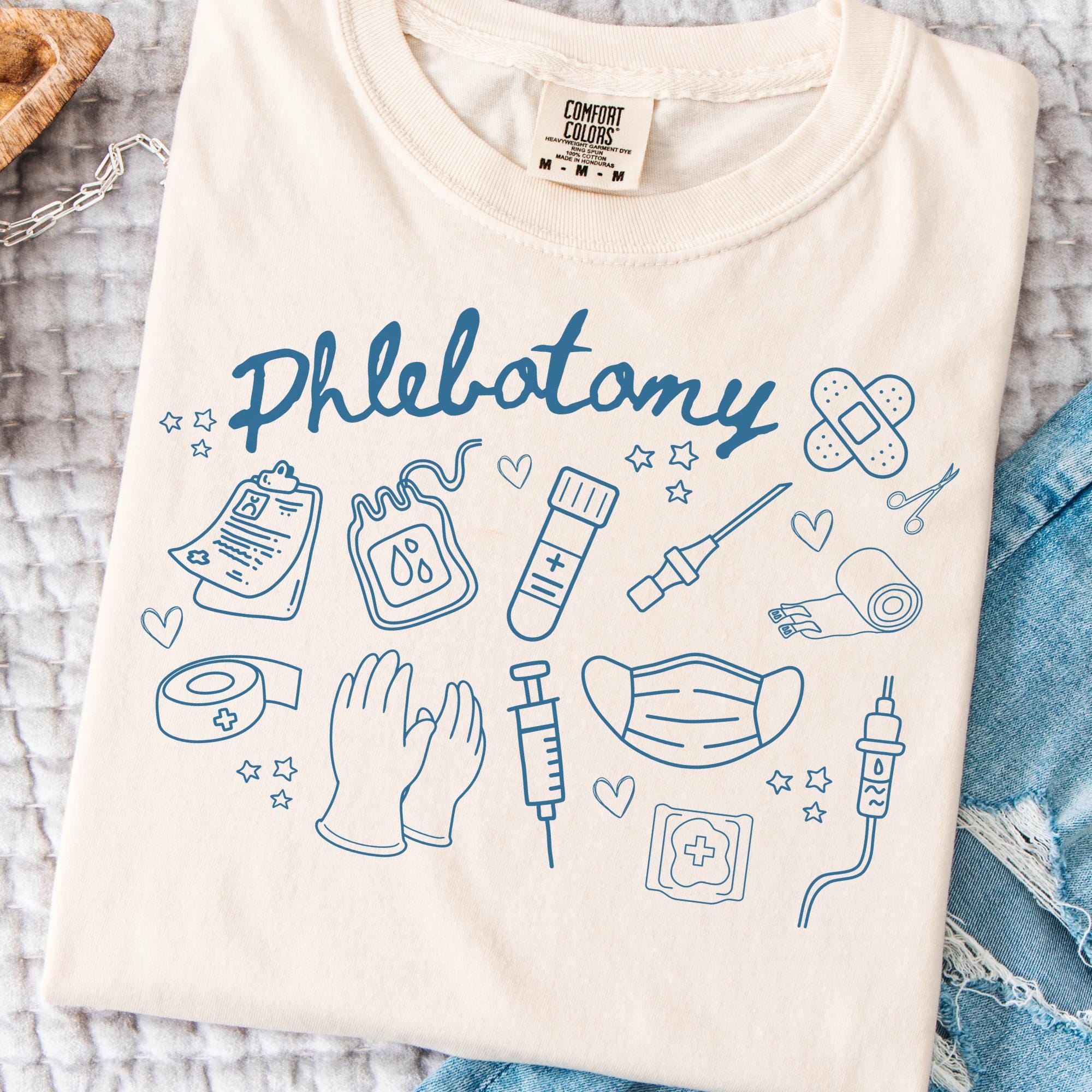 Phlebotomy Shirt Comfort Colors Phlebotomist Shirt Summer ...