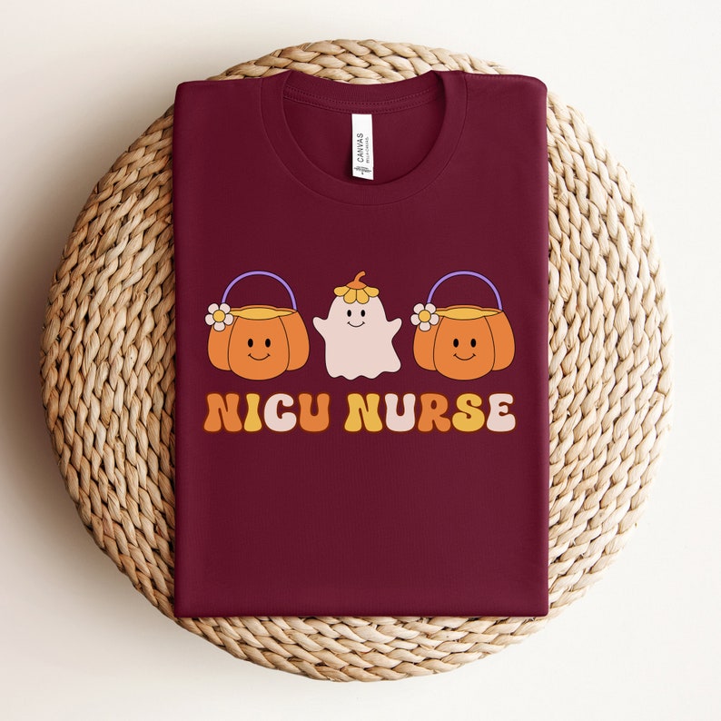 NICU Nurse Halloween Shirt Cute Neonatal ICU Fall Nurse Shirt Cute ...