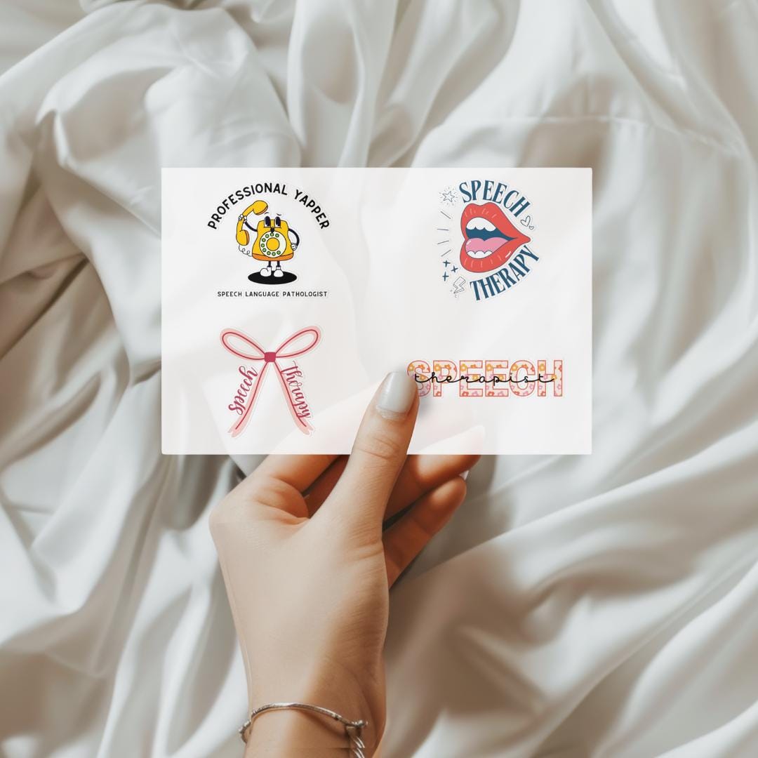 SLP Sticker Sheet Speech Therapy Stickers Speech Therapist Water Bottle ...