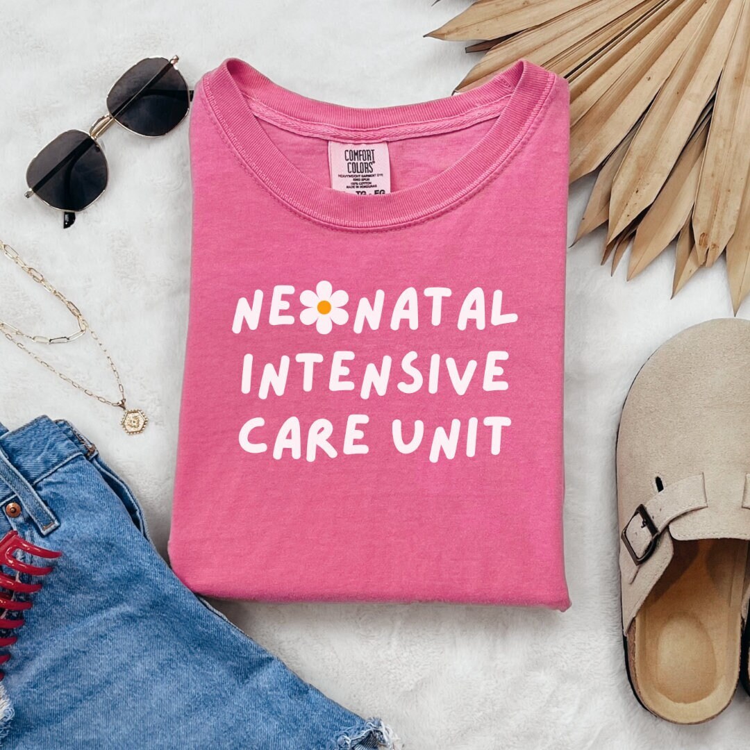 NICU Nurse T Shirt Floral Neonatal Intensive Care Unit Tee Retro NICU ...
