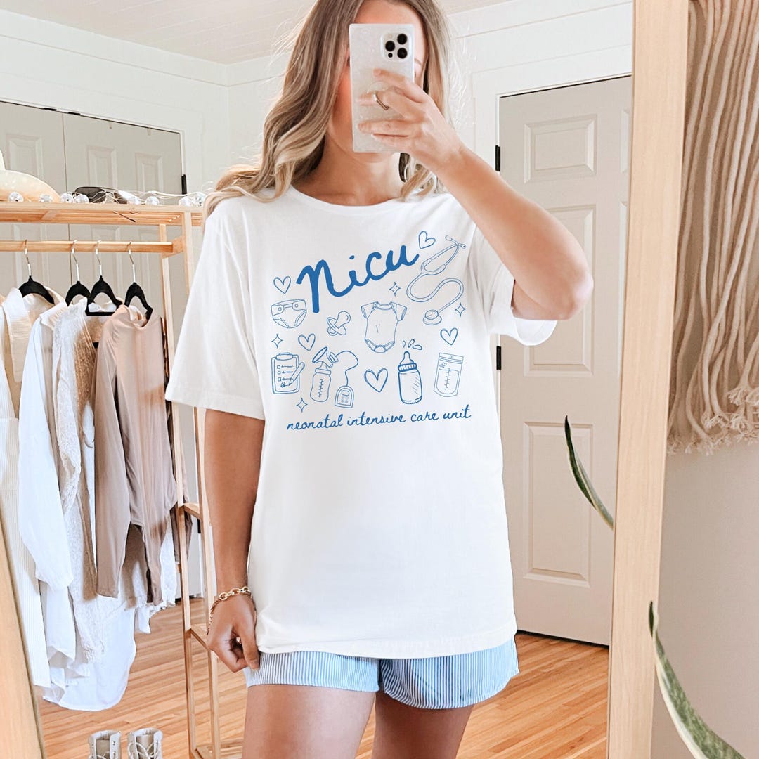 NICU Nurse Shirt Spring Neonatal Intensive Care Unit Tshirt Cute NICU ...