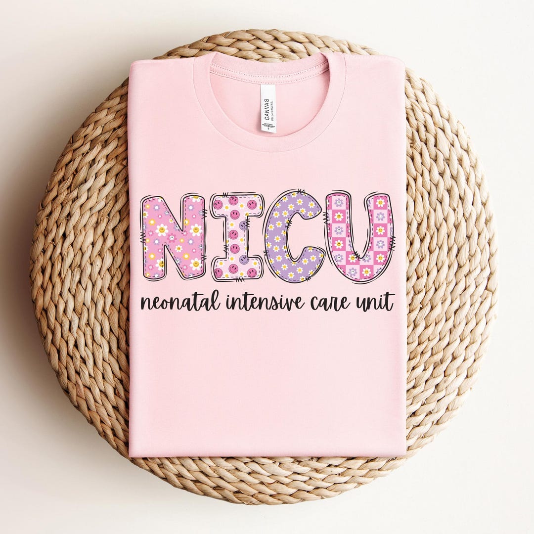 NICU Nurse Shirt Pink Neonatal Intensive Care Unit Shirt Retro Nicu ...