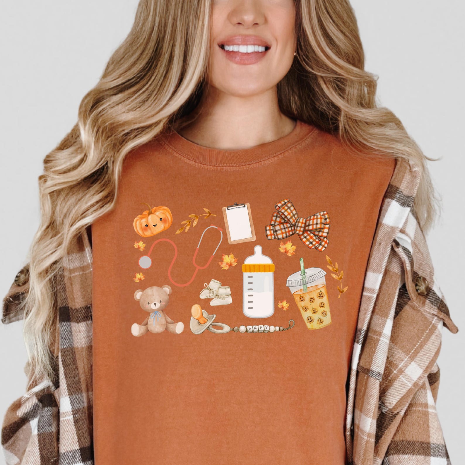 Labor and Delivery Nurse Shirt Comfort Colors Fall LD Nurse Shirt ...