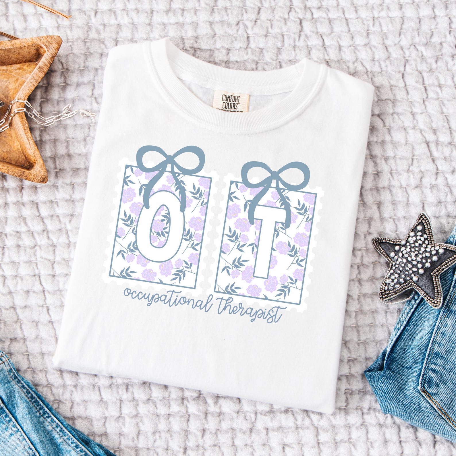 Occupational Therapy Shirt Boho OT Shirt Floral Occupational Therapist ...