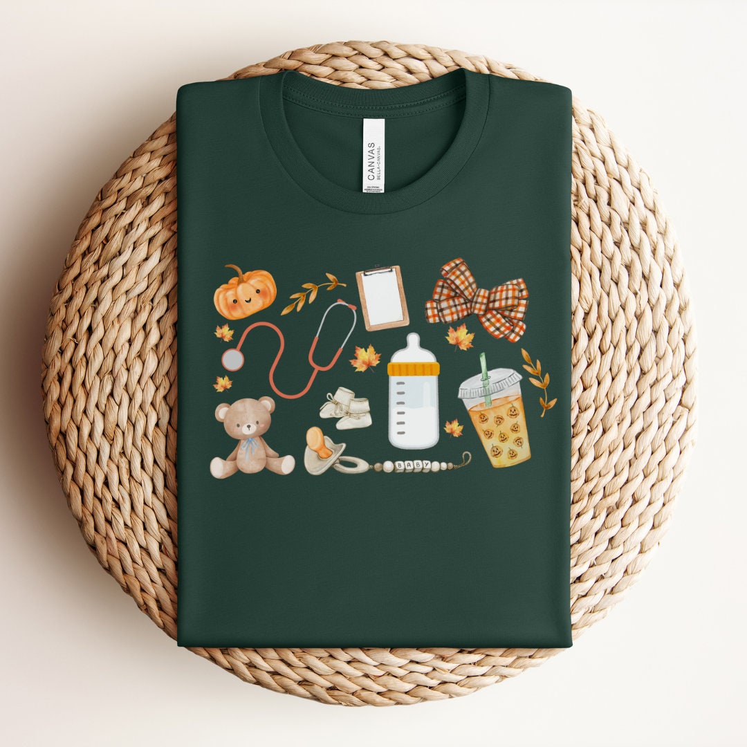 NICU Nurse Fall Shirt Autumn Neonatal ICU Nurse Tee Thanksgiving ...