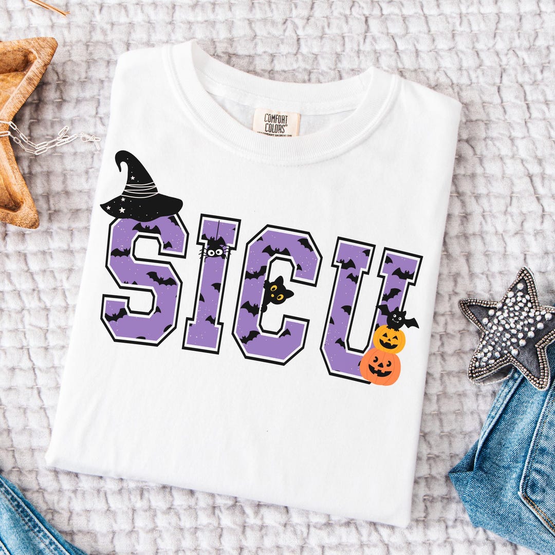 SICU Nurse Shirt Halloween Surgical Intensive Care Unit Nurse Shirt ...