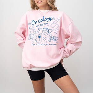 Oncology Nurse Sweatshirt Inspirational Hem Onc Nurse Crewneck ...