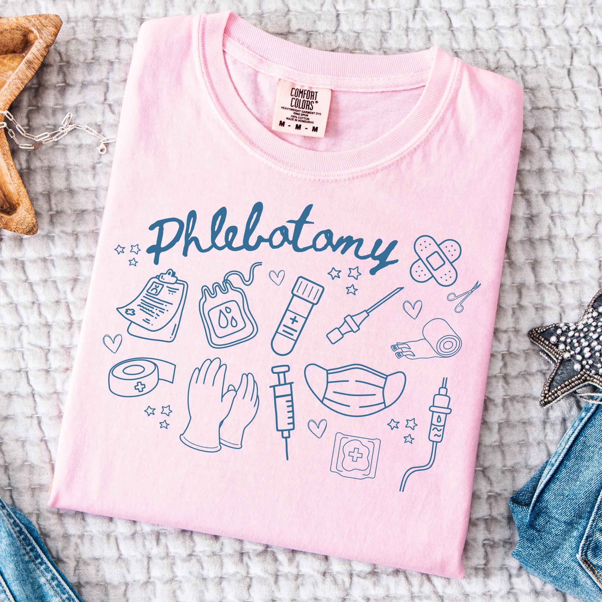 Phlebotomy Shirt Comfort Colors Phlebotomist Shirt Summer ...