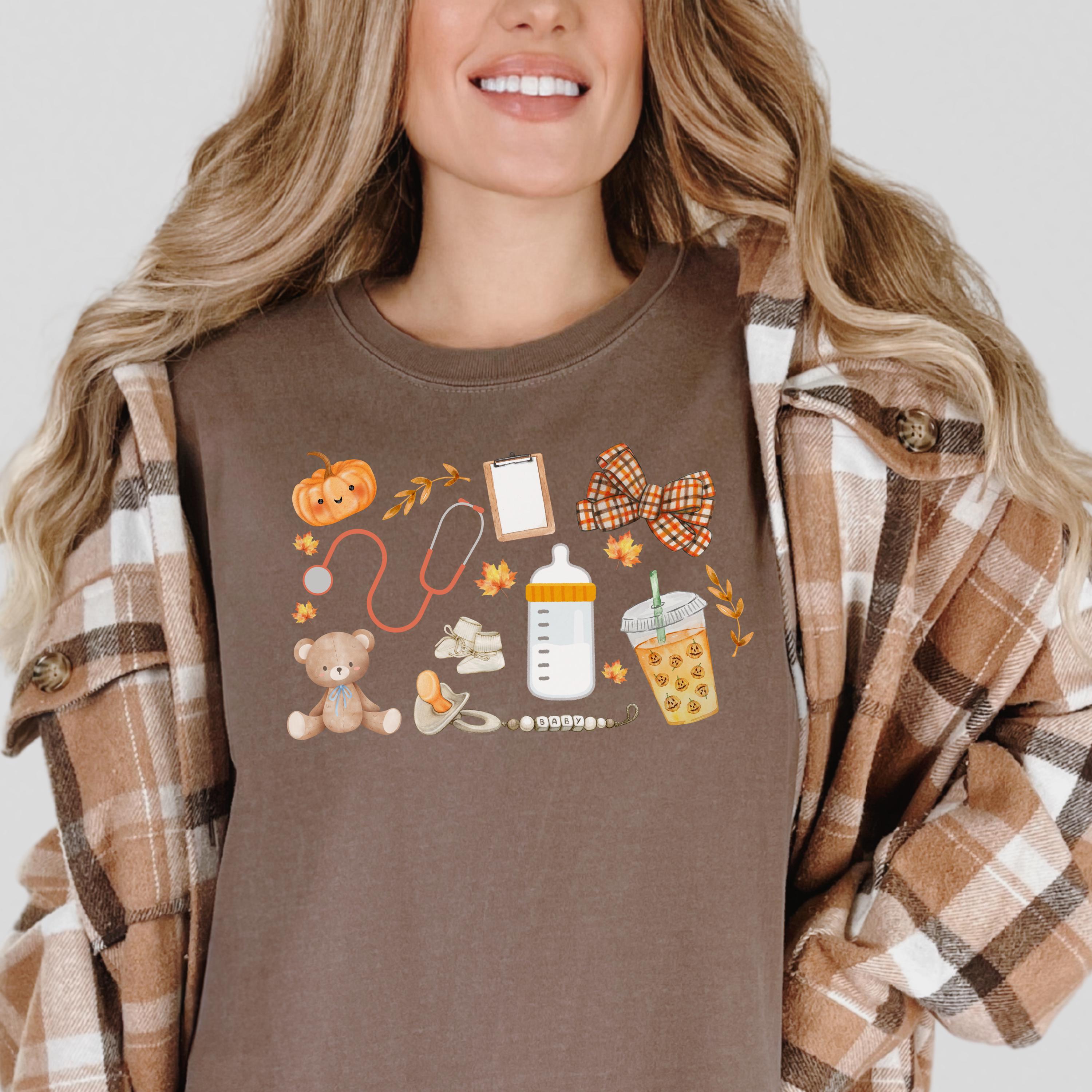 Labor and Delivery Nurse Shirt Comfort Colors Fall LD Nurse Shirt ...