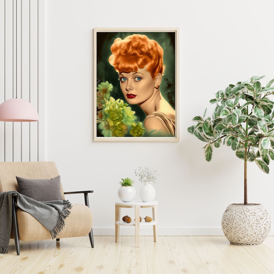 Lucy | Beautiful Portrait of Lucille Ball | I Love Lucy Vintage Digital ...