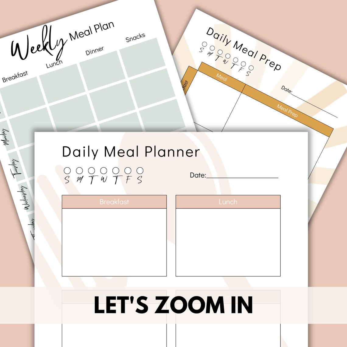 Meal Planner Bundle for Busy Moms, Meal Planner Printable, Meal Plan ...