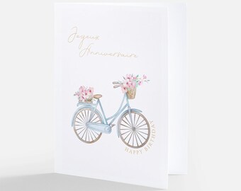 Joyeux Anniversaire Card, French Happy Birthday Card, French Language ...