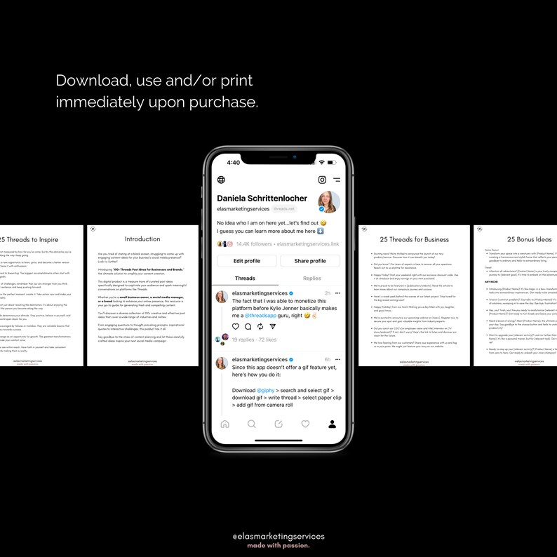 100+ Threads Post Ideas for Businesses & Brands - Etsy