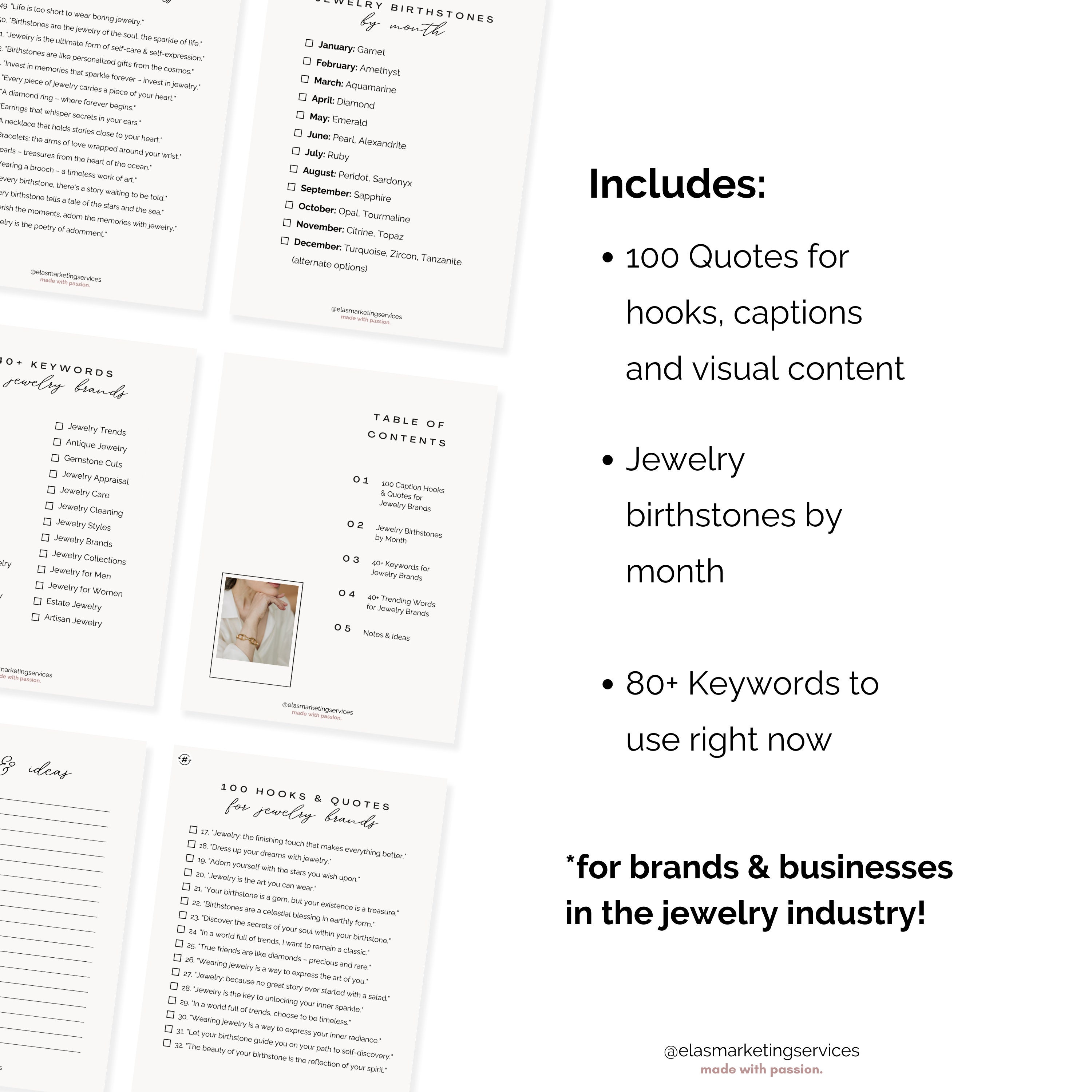 100+ Jewelry Brand Caption Hooks, Quotes, & Keywords for Social Media ...