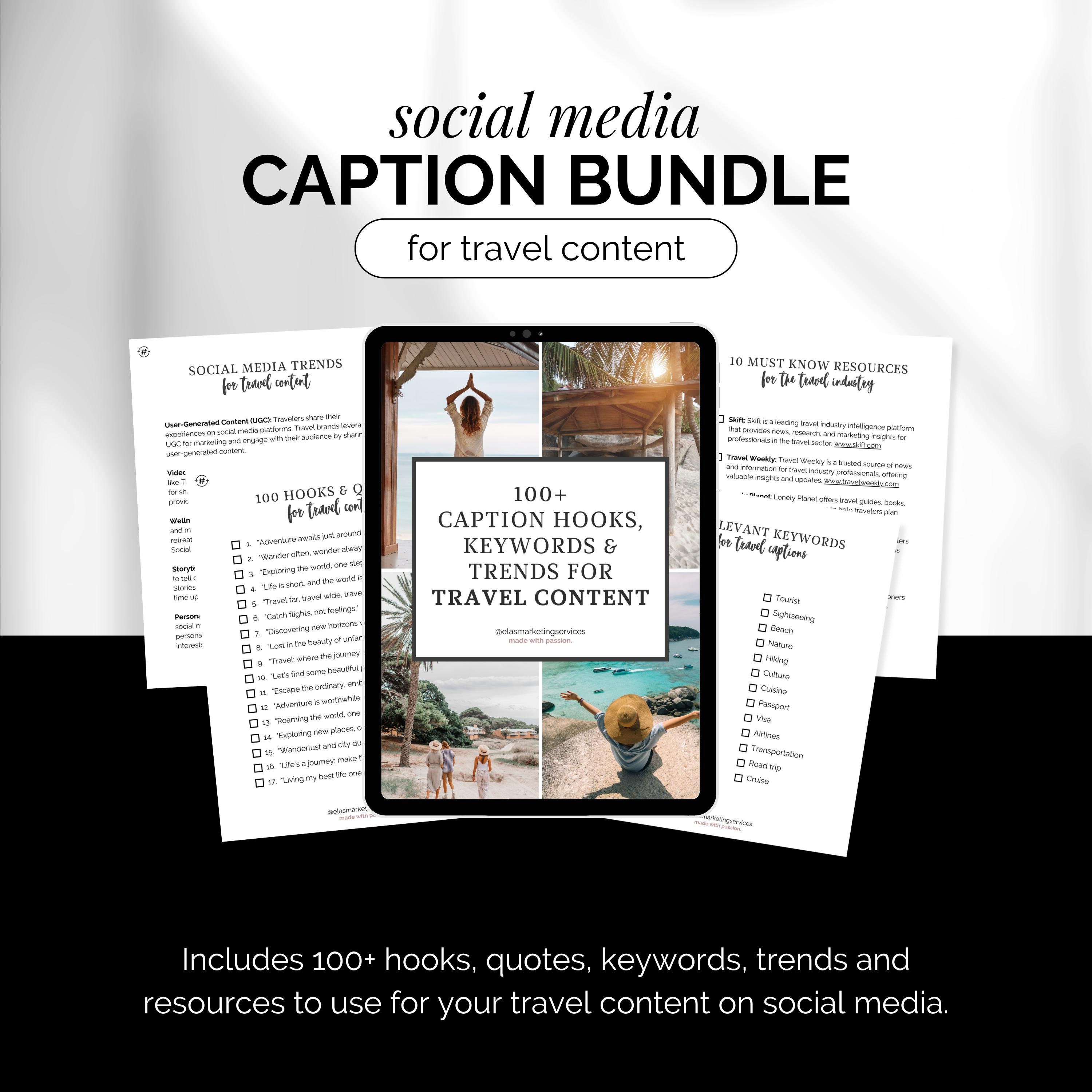 100 Travel Caption Quotes, Keywords, Trends, and Resource Links for ...