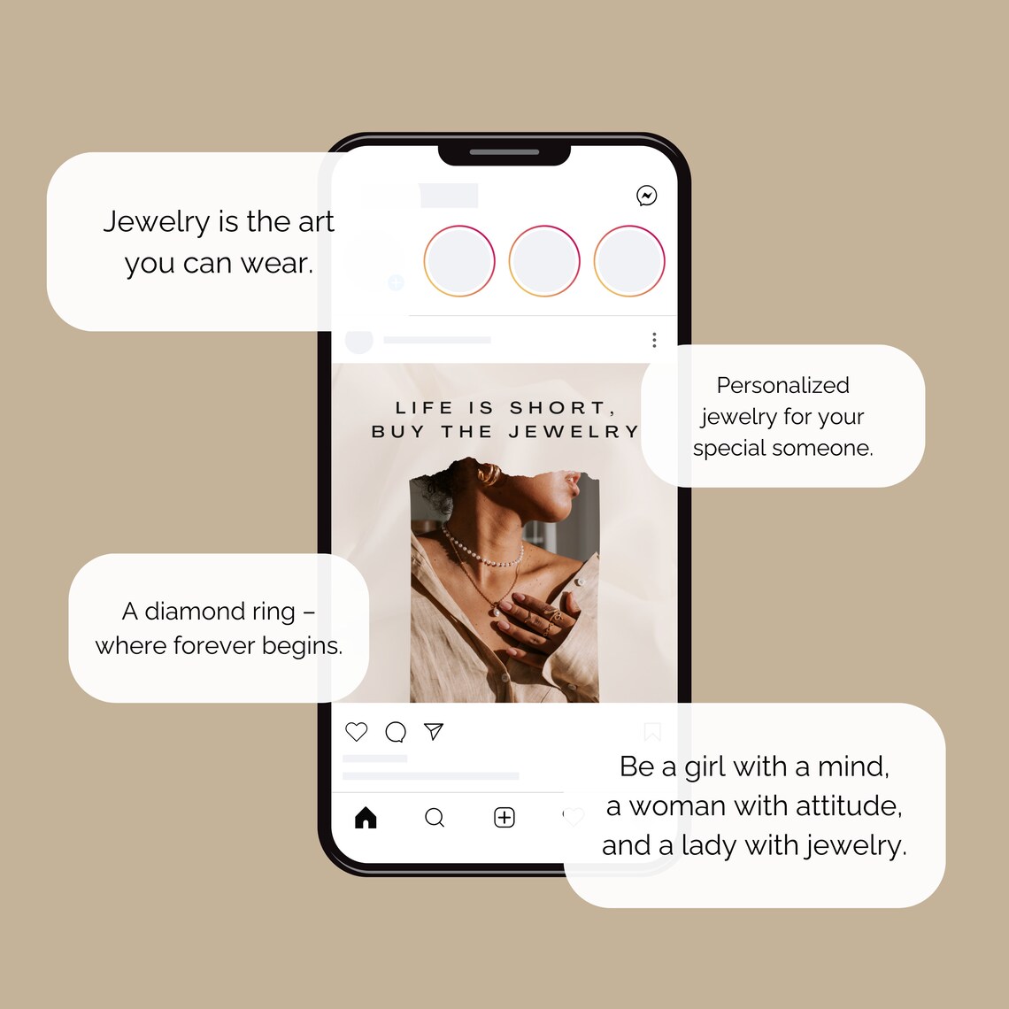 100 Jewelry Brand Caption Hooks Quotes & Keywords for - Etsy