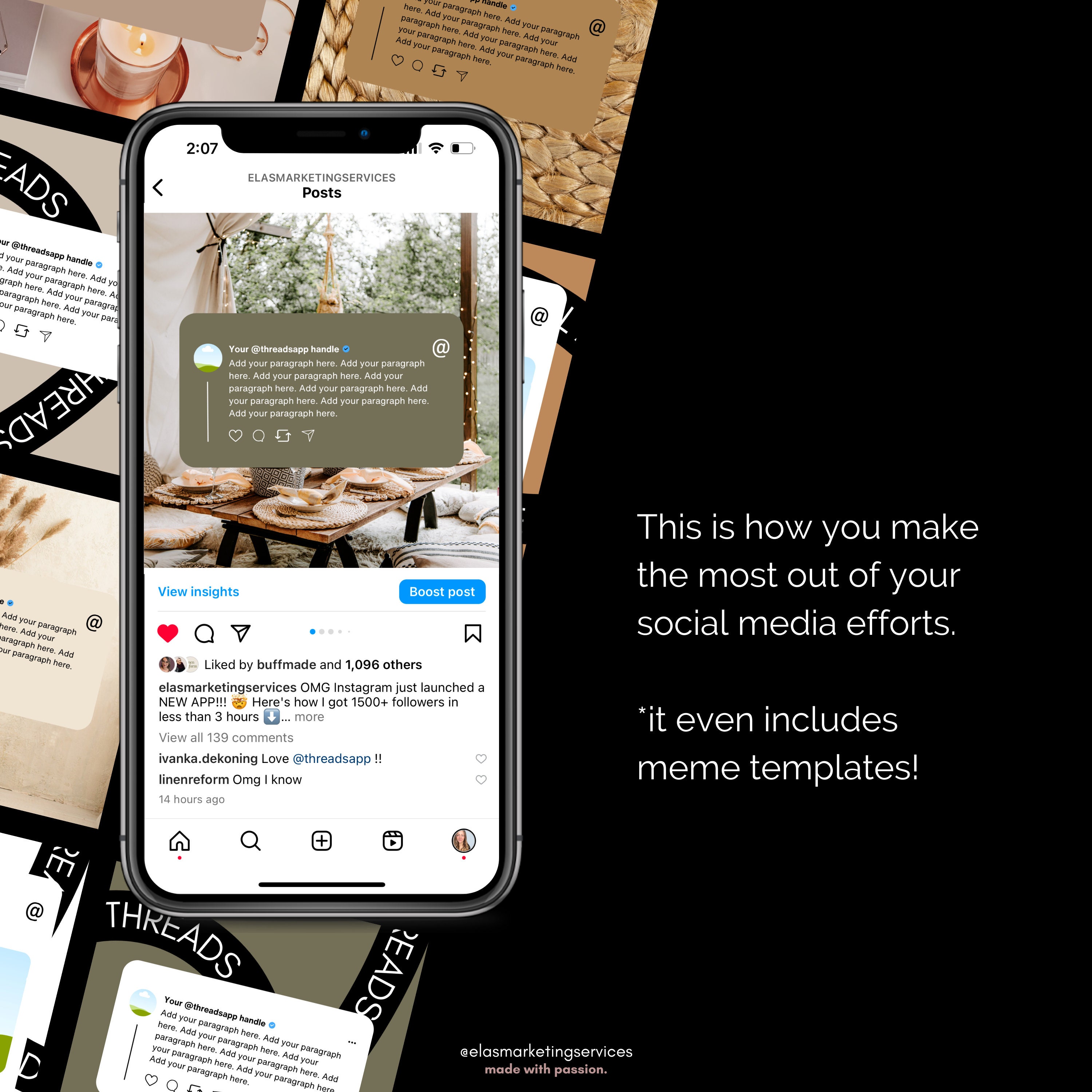 70+ Instagram Threads Post Templates & Strategy for Businesses and ...