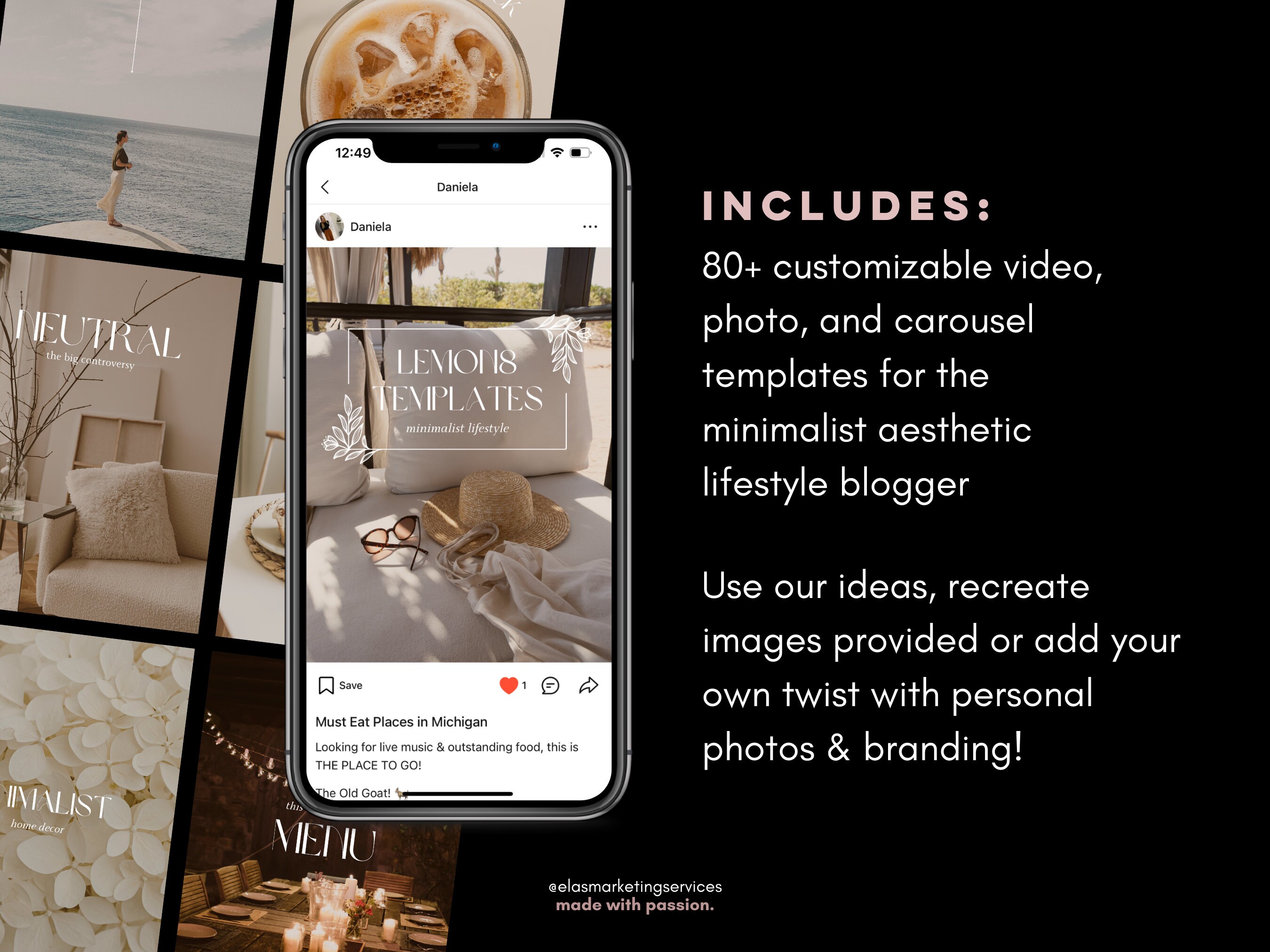 Lemon8 Lifestyle Post Templates 80 Customizable Posts for the ...
