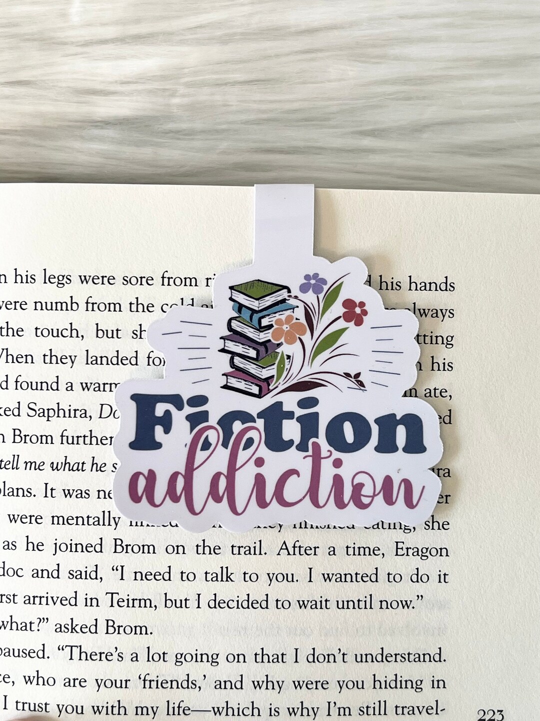 Fiction Addiction Magnetic Bookmark - Etsy UK
