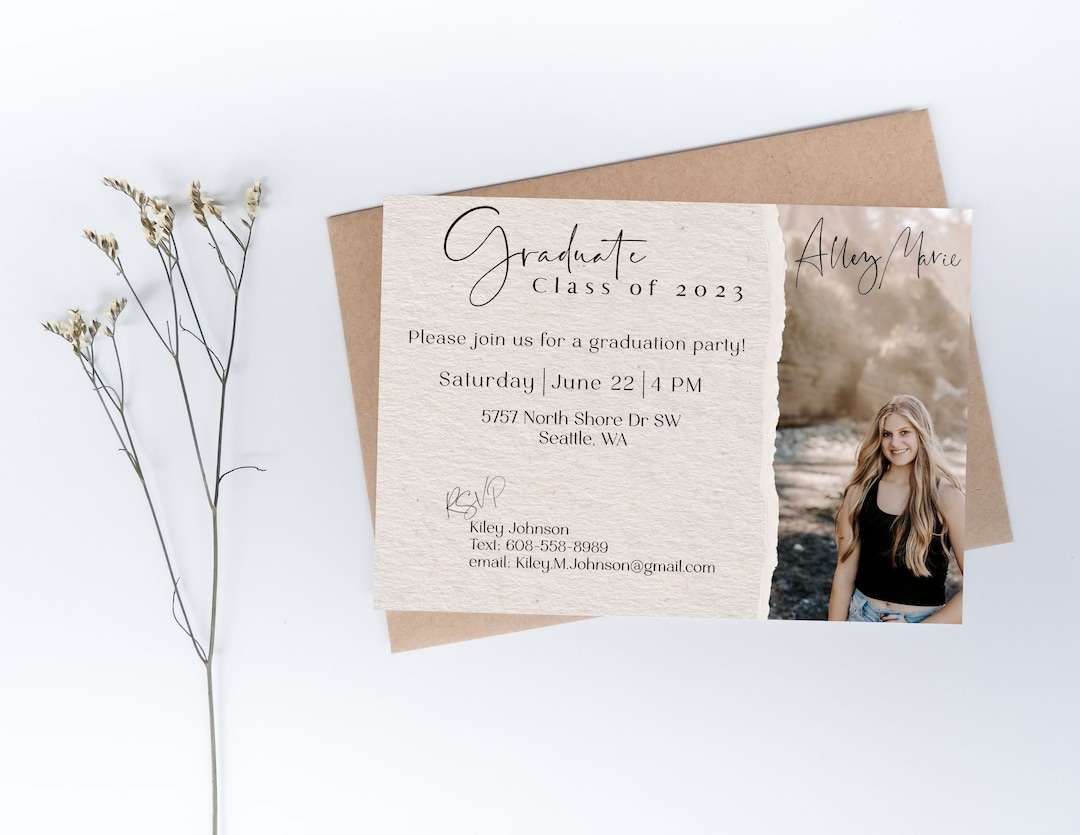 DIY Graduation Announcement/graduation Party Invitation, 5x7 Editable ...