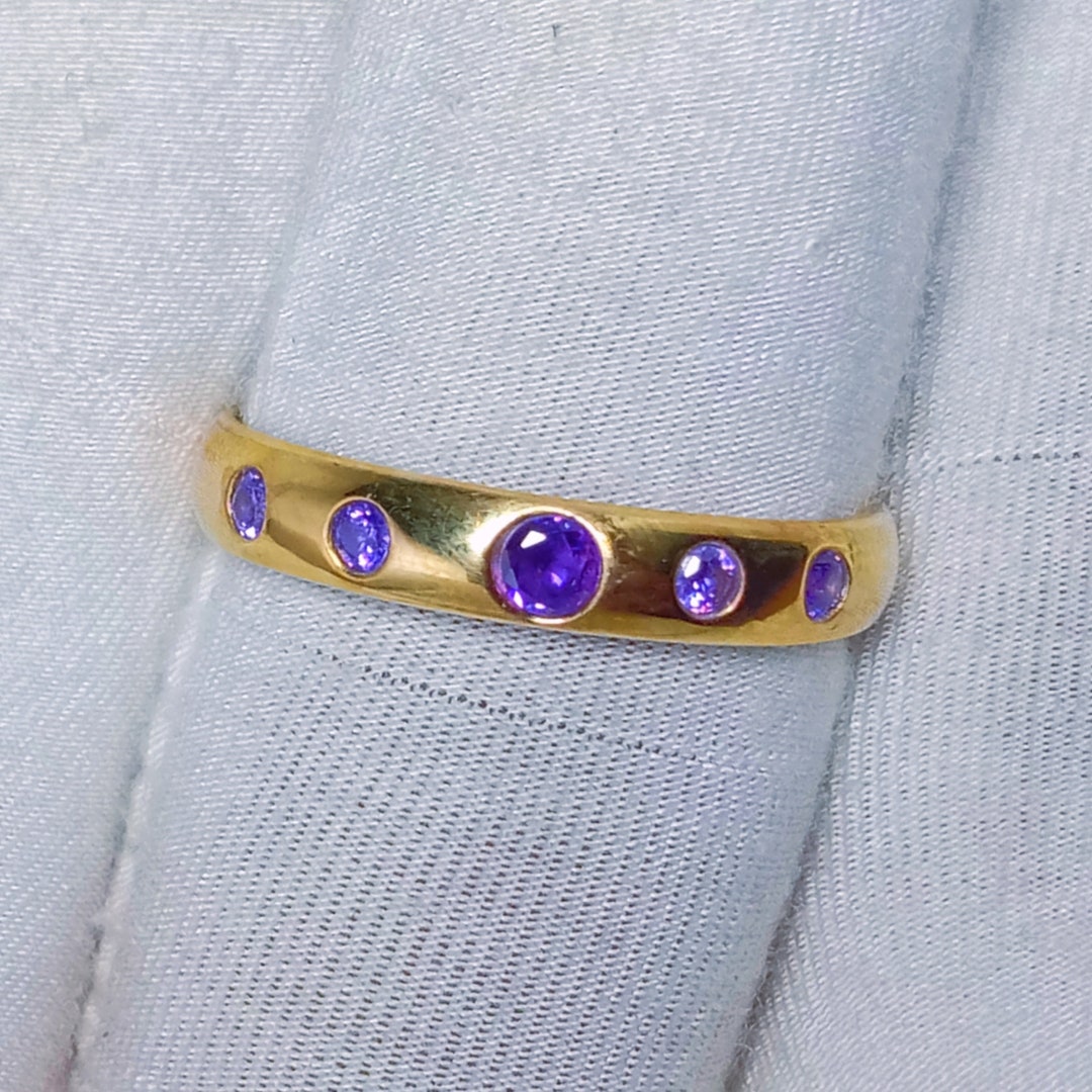 Okkotsu Yuta Amethyst Silver Promise Ring – Exquisite Couple Ring ...