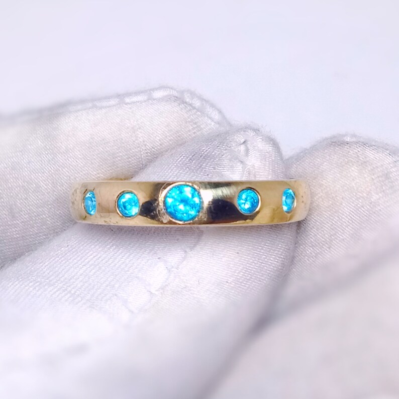 Okkotsu Yuta Anime Promise Ring, Blue Topaz Silver Couple Ring ...