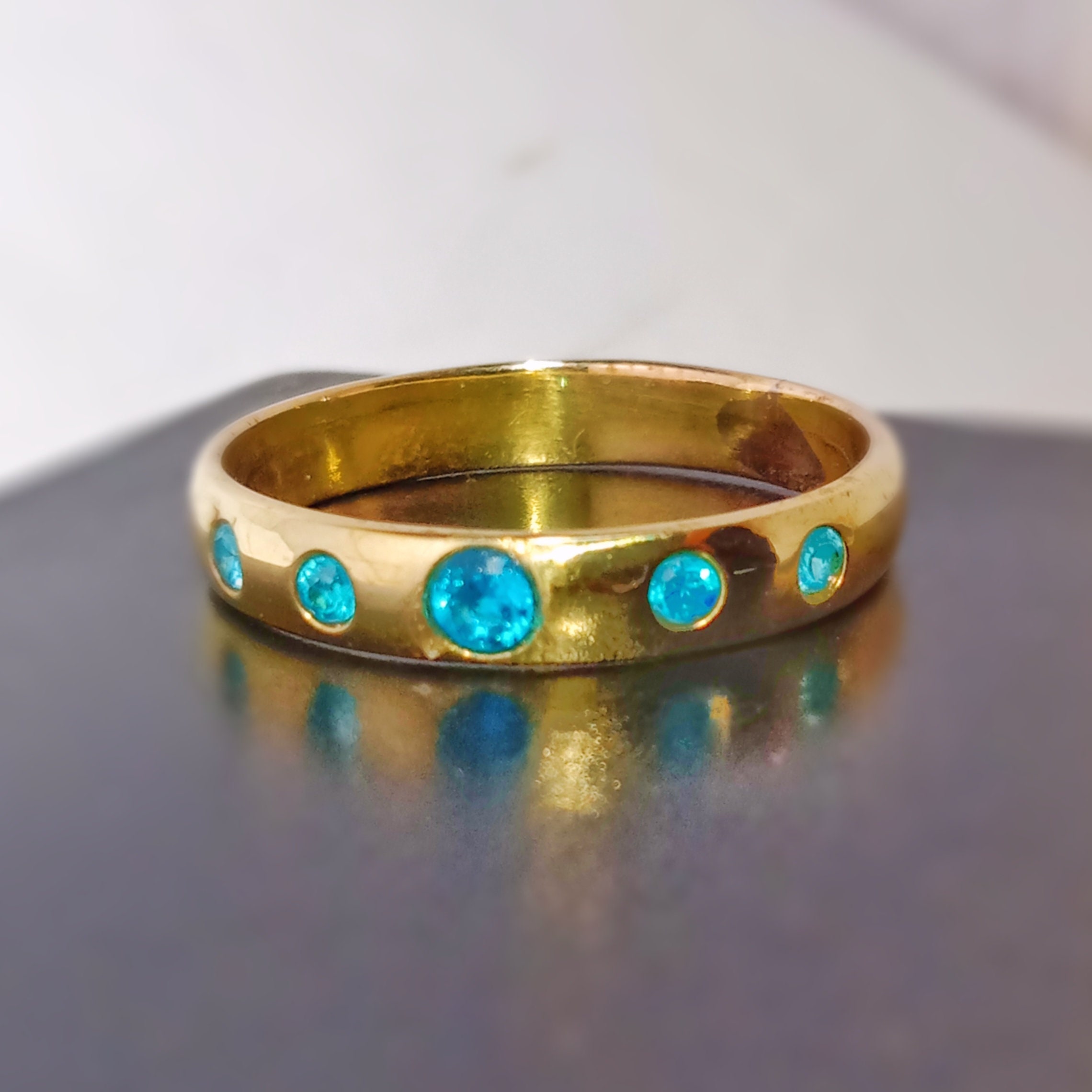 Okkotsu Yuta Anime Promise Ring, Blue Topaz Silver Couple Ring ...