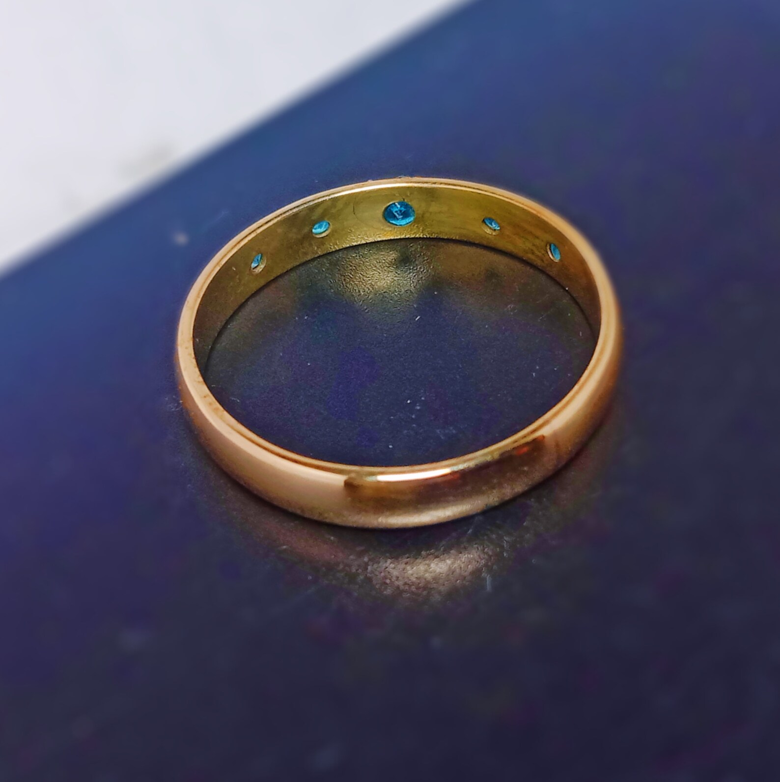 Okkotsu Yuta Anime Promise Ring, Blue Topaz Silver Couple Ring ...