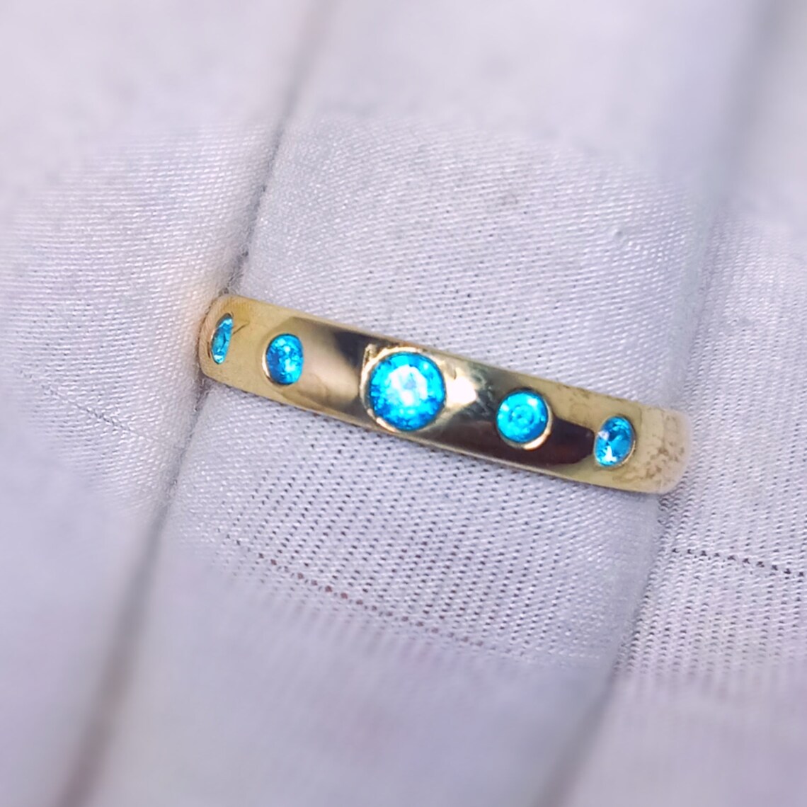 Okkotsu Yuta Anime Promise Ring, Blue Topaz Silver Couple Ring ...