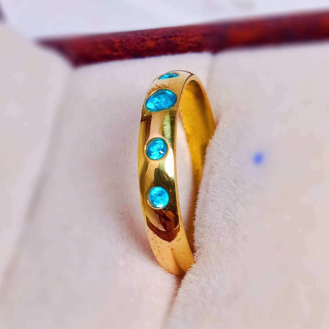 Okkotsu Yuta Anime Promise Ring, Blue Topaz Silver Couple Ring ...