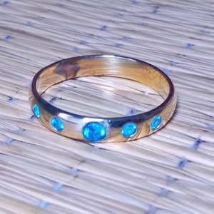 Okkotsu Yuta Anime Promise Ring, Blue Topaz Silver Couple Ring ...