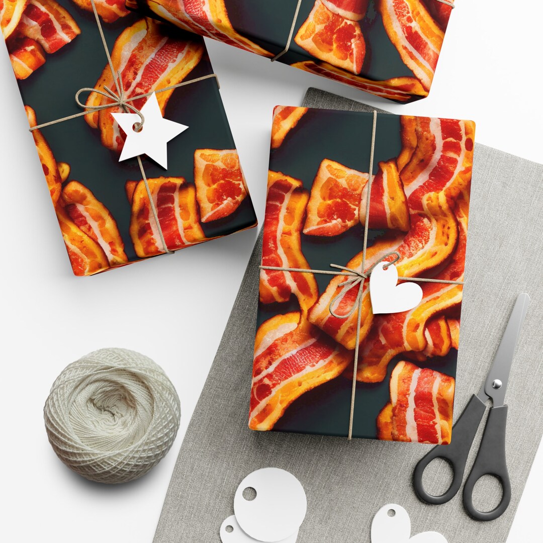 Bacon Theme Gift Wrapping Paper, Bacon Lover Gift Wrap - Etsy
