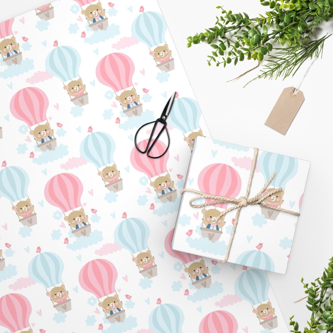 Teddy Bear Wrapping Paper Teddy Bear Gift Wrap Baby Shower - Etsy
