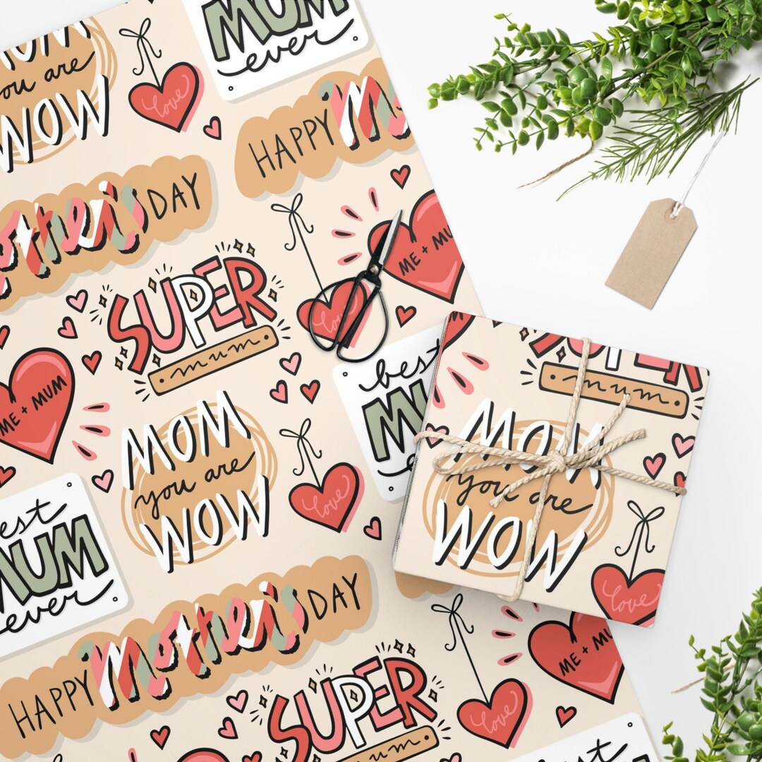 Mothers Day Wrapping Paper, Mothers Day Gift Wrap, Gift for Mom - Etsy