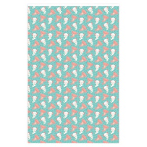Axolotl Wrapping Paper, Kawaii Axolotl Gift Wrap Paper, Kids Birthday ...