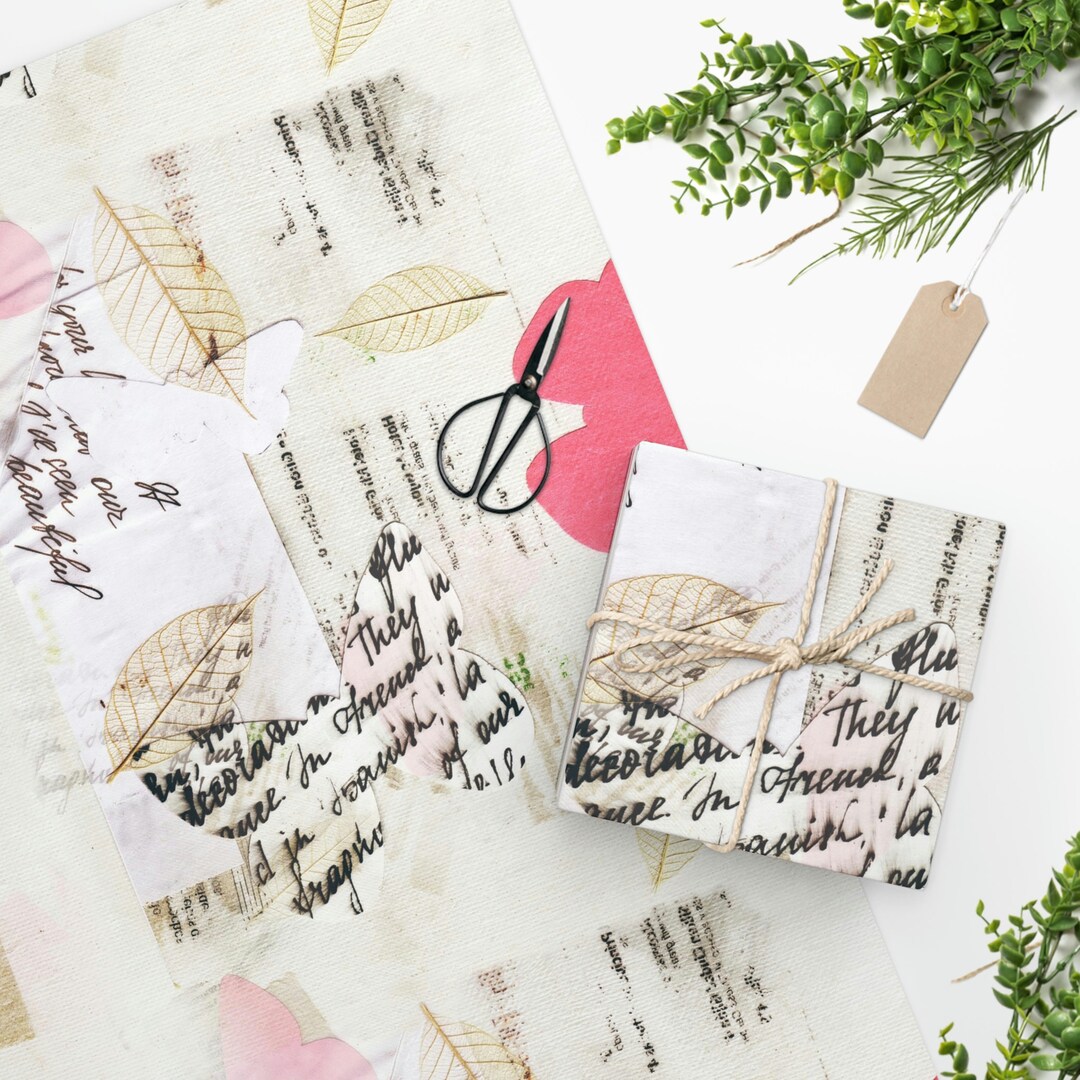 Old Look Paper Collage Wrapping Paper, Great for Journaling Creation ...