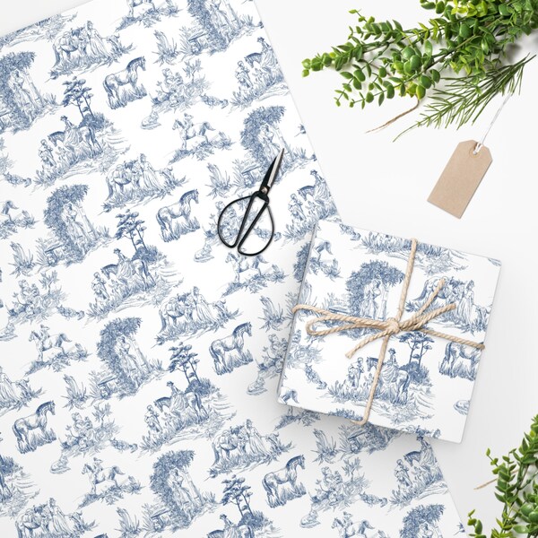 French Toile Paper - Etsy