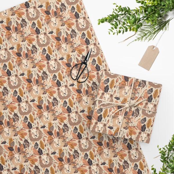 Lion Wrapping Paper - Etsy