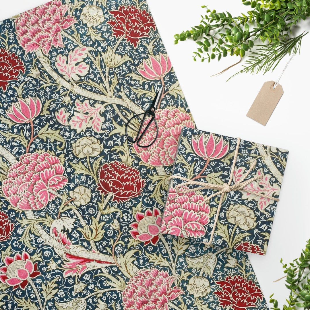 William Morris Cray Wrapping Paper Floral Wrapping Paper - Etsy