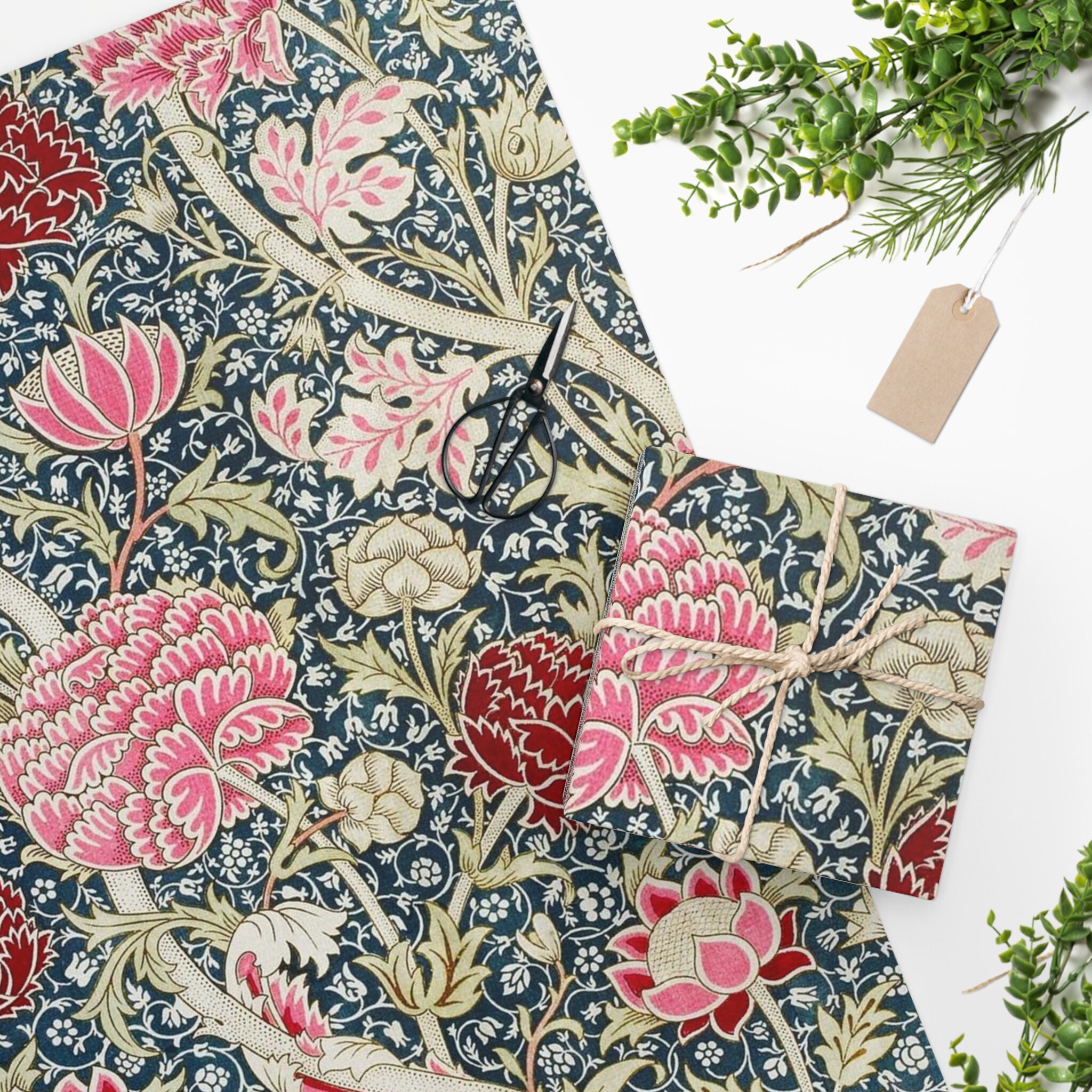 William Morris Cray Wrapping Paper Floral Wrapping Paper - Etsy
